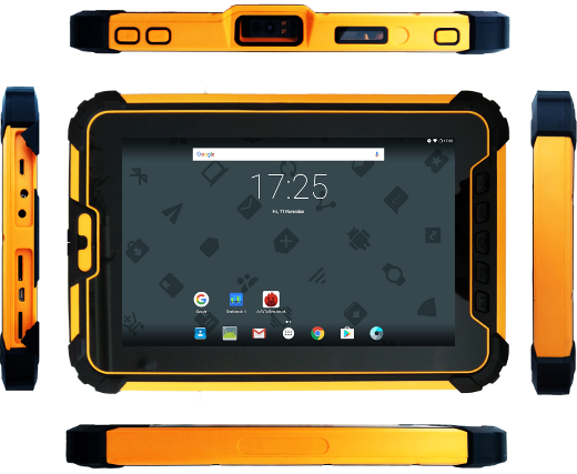 waterproof shocproof industrial rugged durable tablet NFC 4G android 7. ...